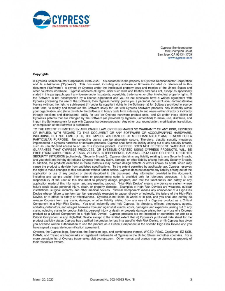 CY8CKIT-022 technical document preview page 3
