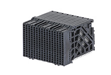 Impact 100 Ohm 5 Pair Right-Angle Daughtercard Receptacle, Left Guided, 12 Columns, 180 Circuits, Plated Through Hole Dimension 0.46mm, Lead Free