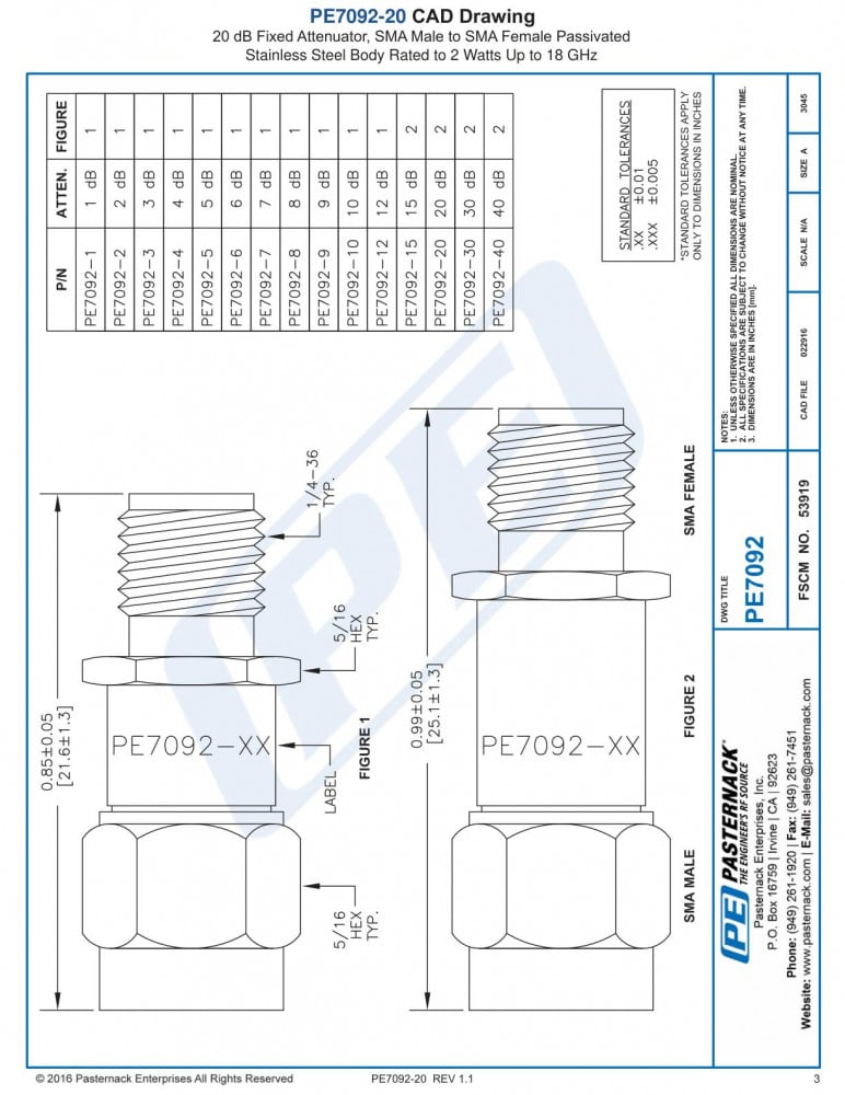 PE7092-20 technical document page 3