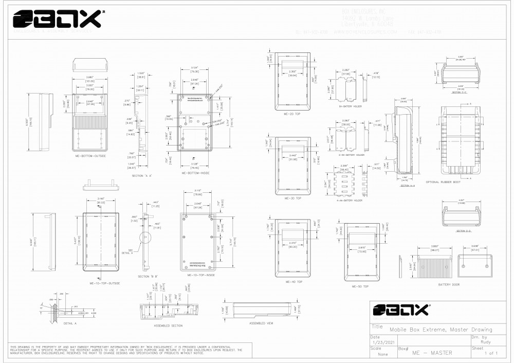 ME-RBT Mobile Box Extreme master drawing preview