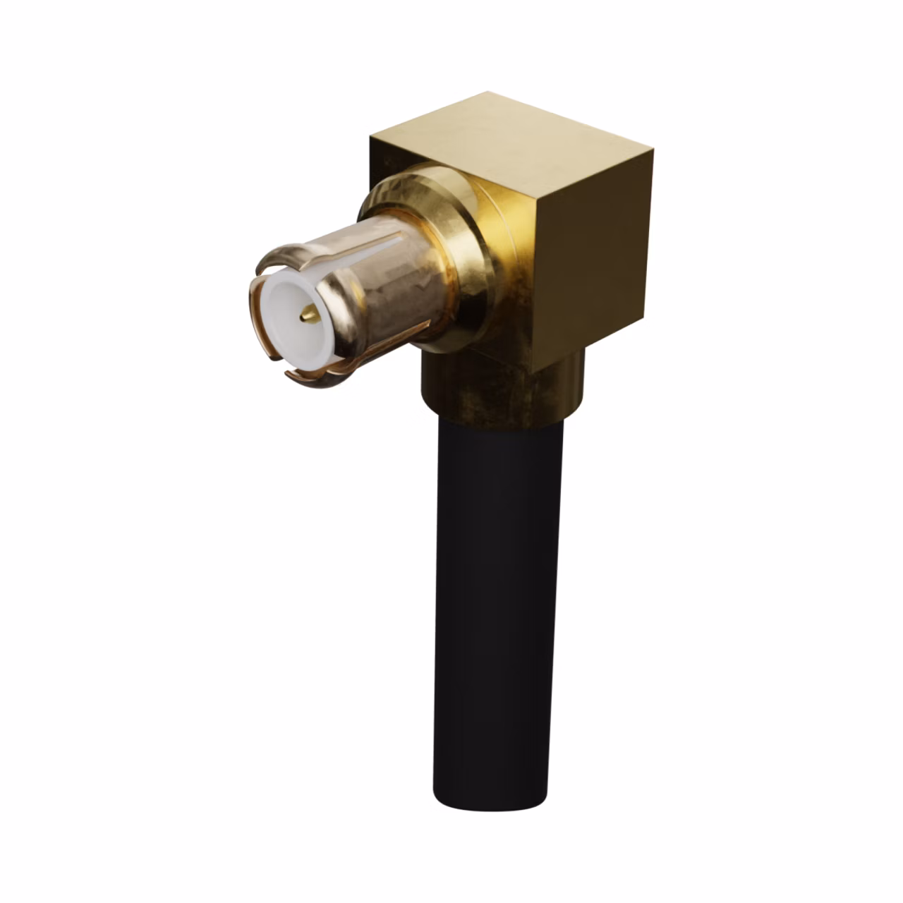 MCX Plug, Right-Angle, Solder, RG-402 (.141