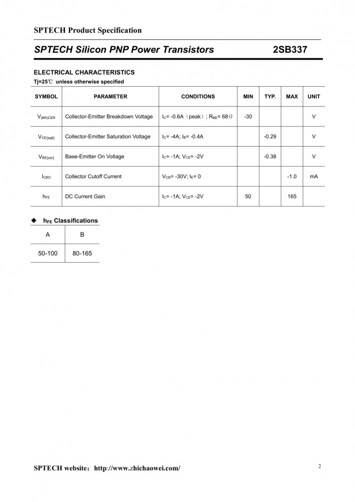 2SB337 datasheet page 2