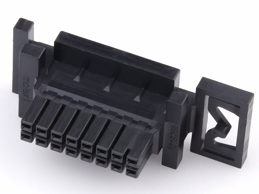 Nano-Fit BMI Receptacle Housing, 2.50mm Pitch, Dual Row, 10 Circuits, Natural, Glow-Wire Capable