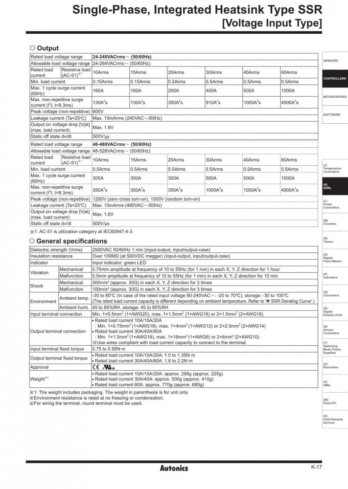 Autonics SRH1 series datasheet page 3