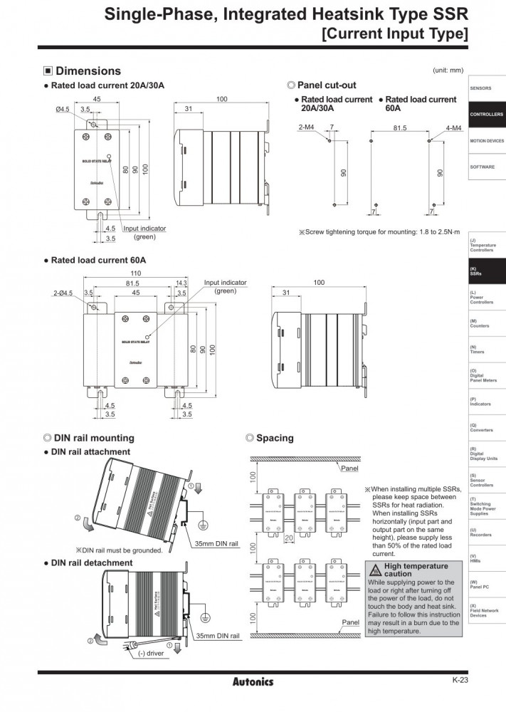Autonics SRH1 series datasheet page 9