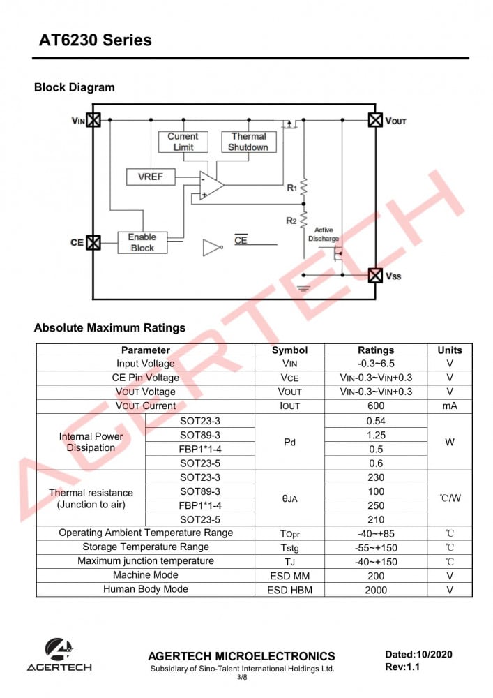 AT6230 datasheet page 3