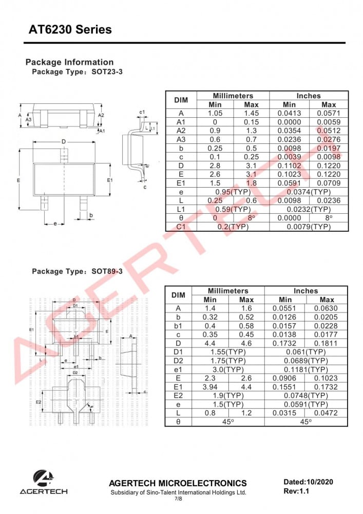 AT6230 datasheet page 7