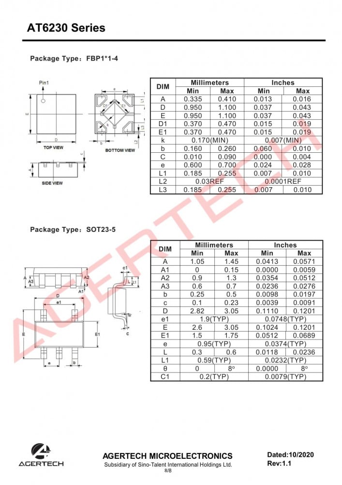 AT6230 datasheet page 8