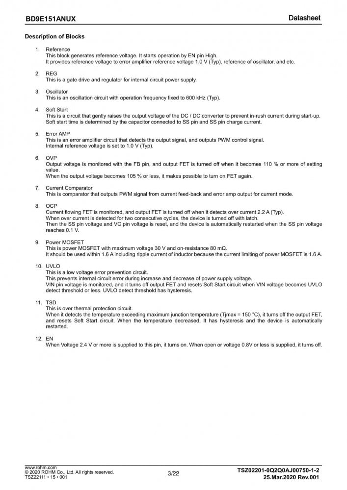 BD9E151ANUX-TR technical document page 3