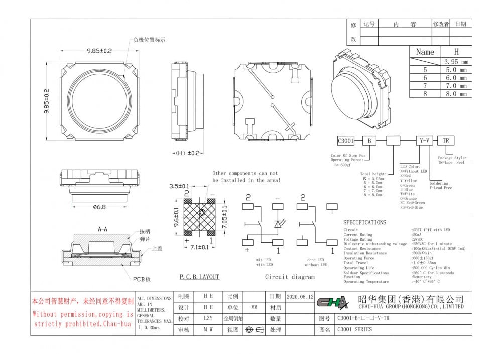 C3001 Series manufacturer drawing