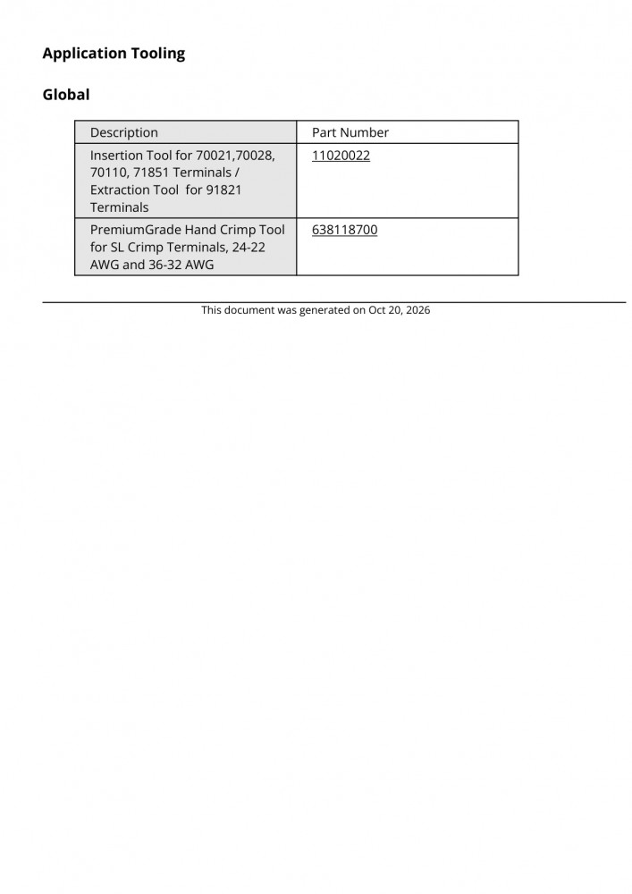 MOLEX SL product specification page 3