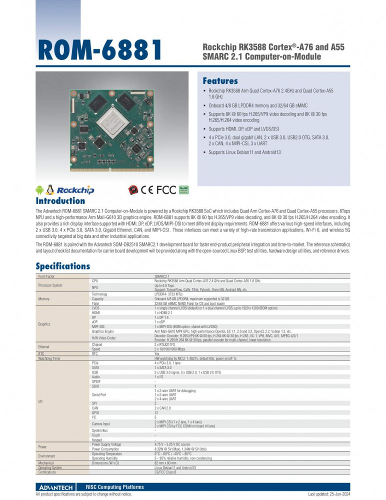 ROM-6881 technical document page 1