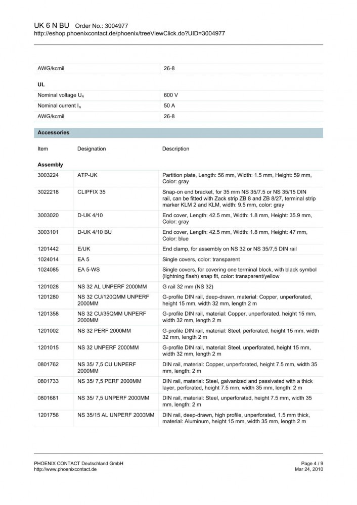 UK 6 N BU technical document page 4
