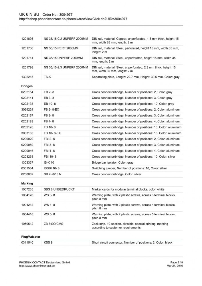 UK 6 N BU technical document page 5