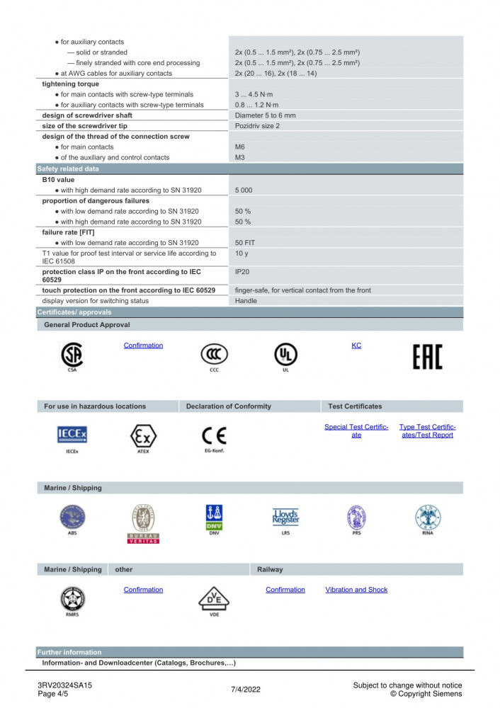 3RV20324SA15 technical document page 4