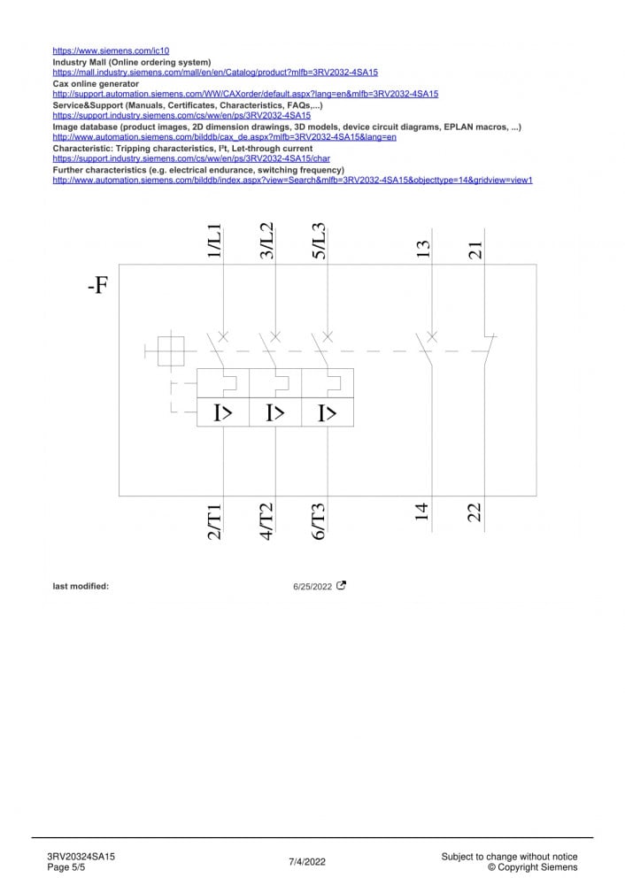 3RV20324SA15 technical document page 5
