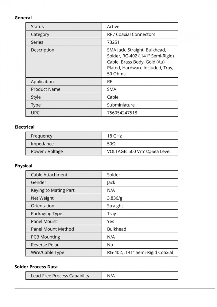 Product document page 2 for MOLEX 732510830