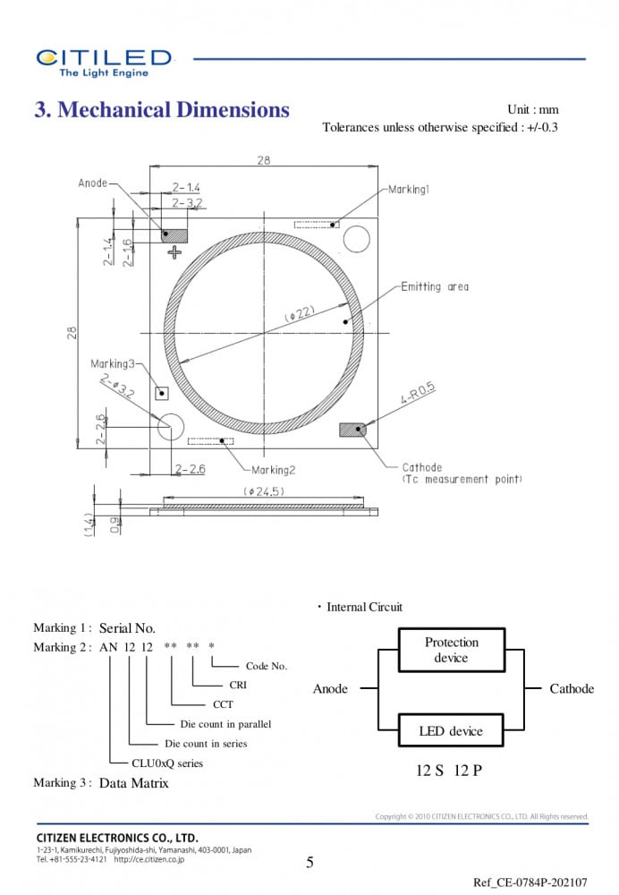 CITIZEN CLU04Q datasheet page 5