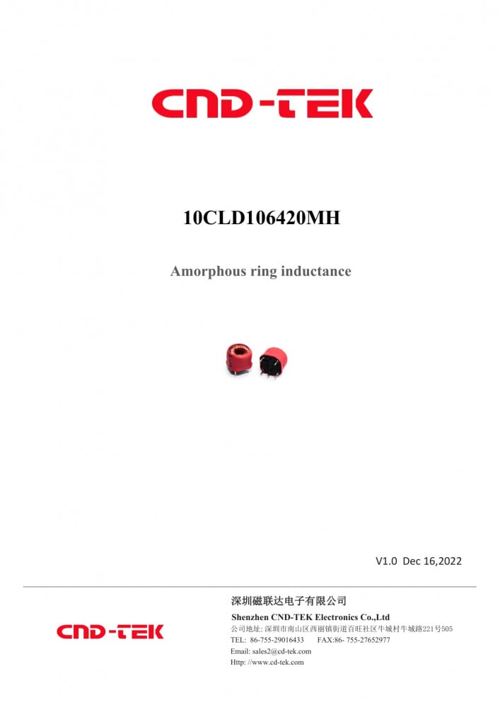 10CLD106420MH specification page 2
