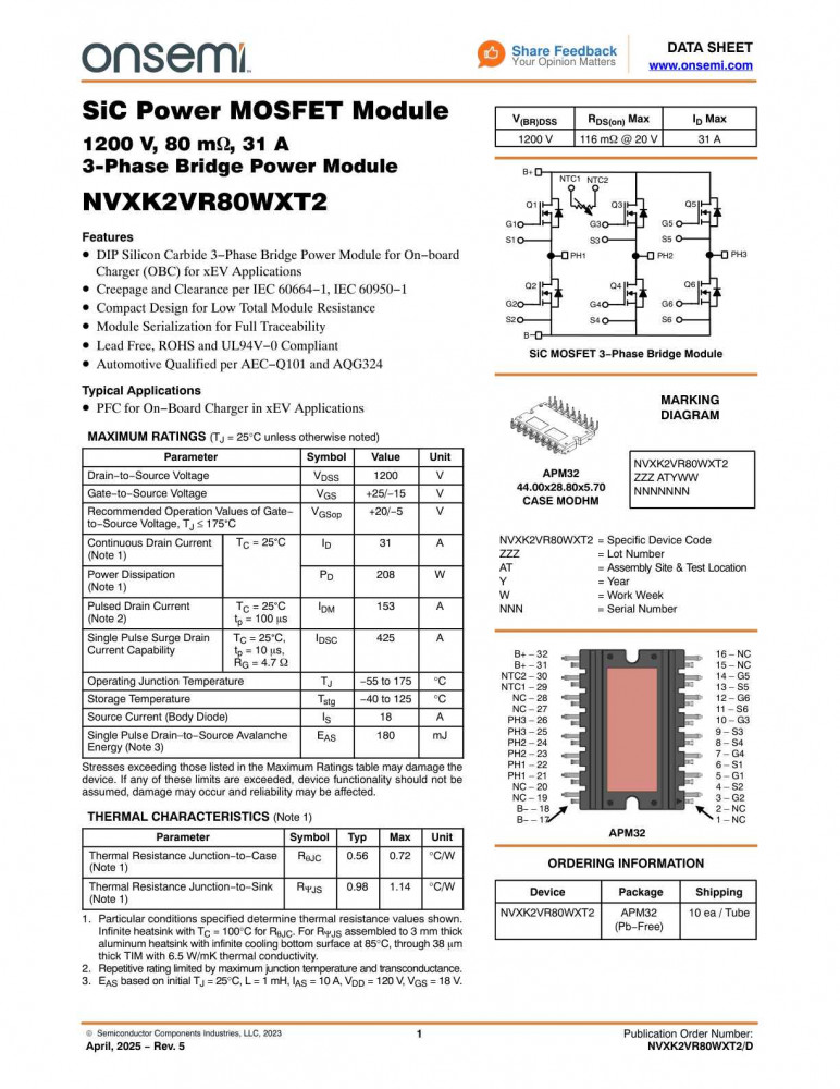 NVXK2VR80WXT2 datasheet page 1