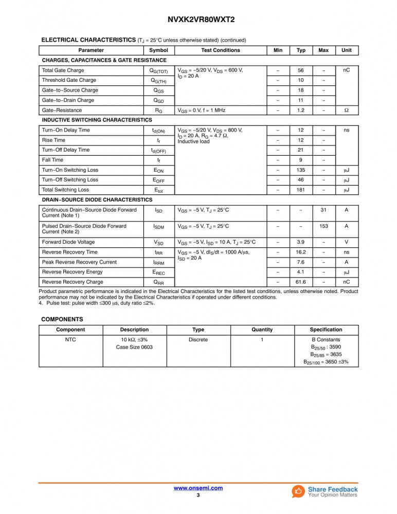 NVXK2VR80WXT2 datasheet page 3