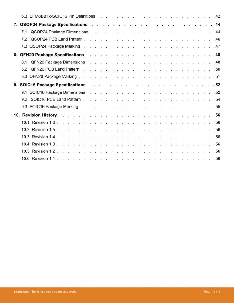 EFM8BB1 datasheet page 6