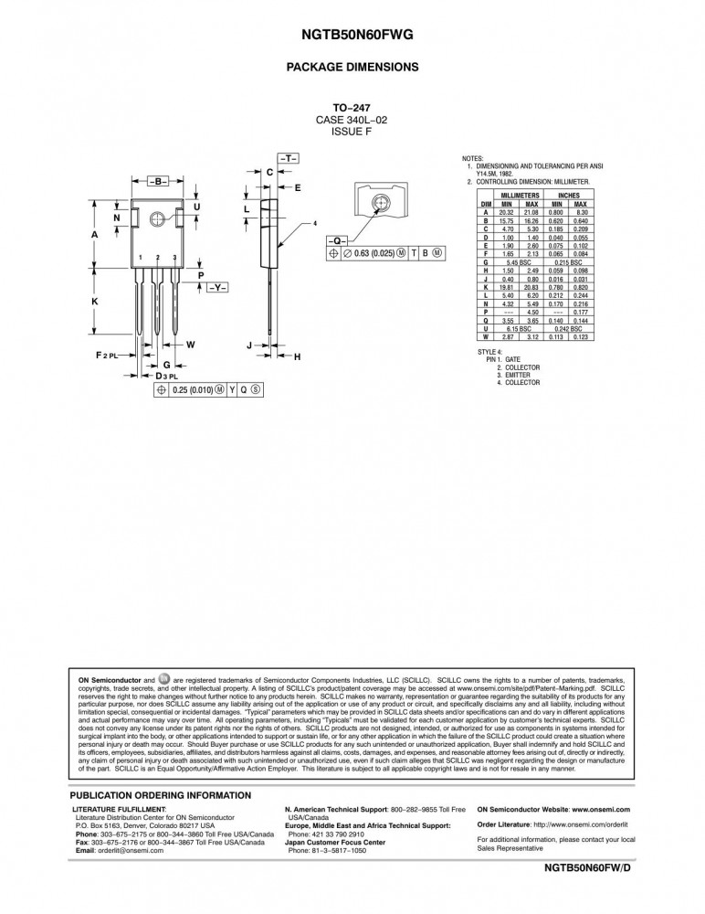 NGTB50N60FWG datasheet page 10