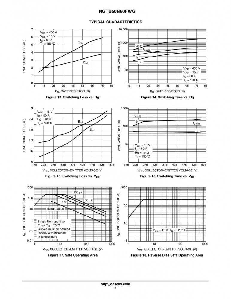 NGTB50N60FWG datasheet page 6
