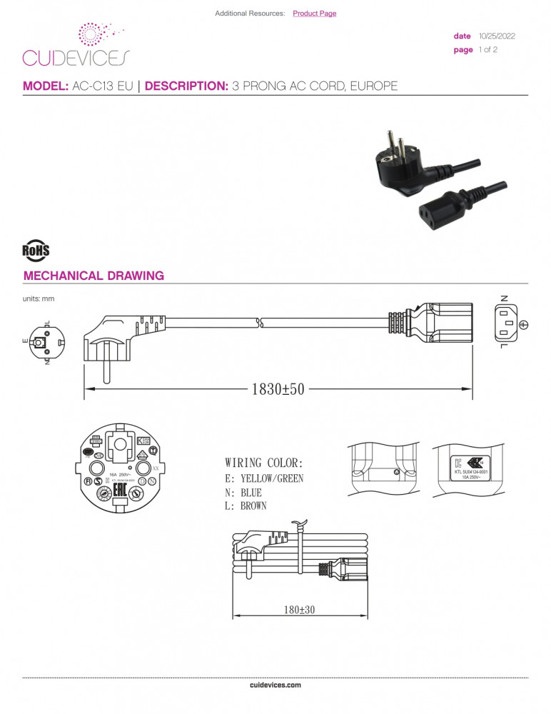 AC-C13 EU technical document page 1