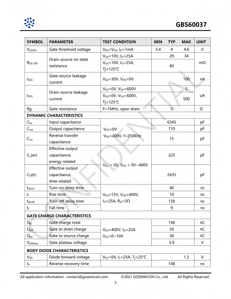 GBS60037TOB datasheet page 3