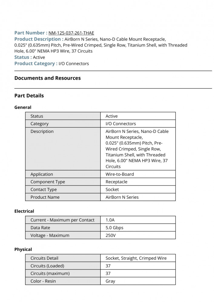 NM-125-037-261-THAE technical document page 1