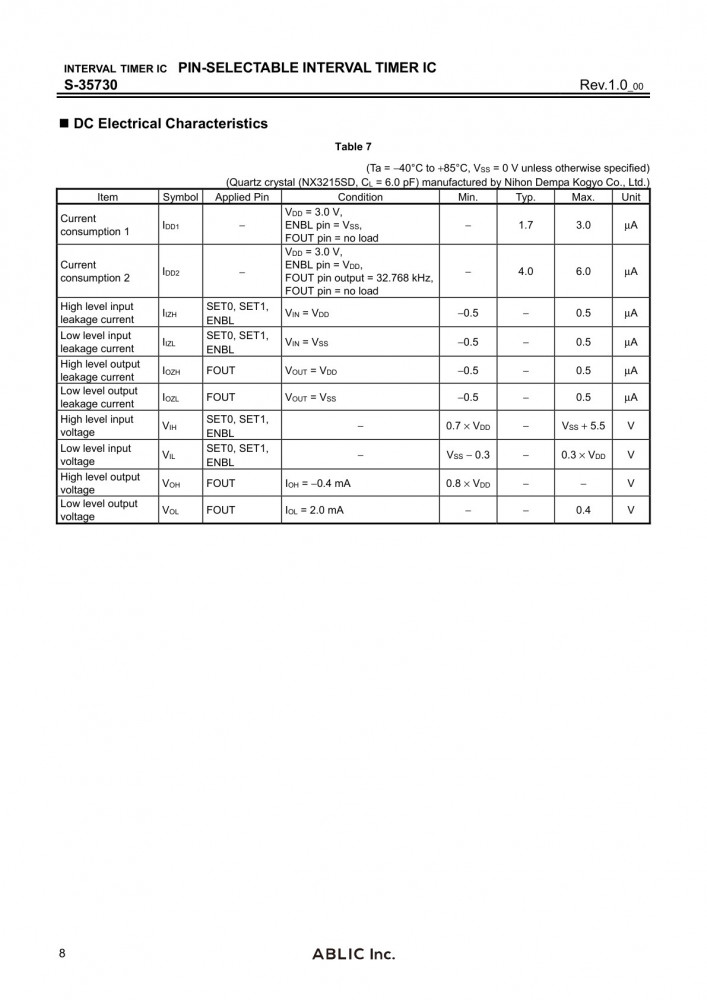 S-35730C01I-K8T2U datasheet page 8