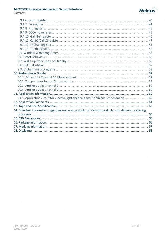 MLX75030 technical document page 5