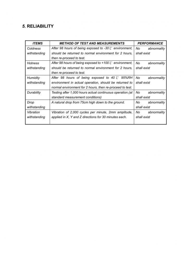 YS-SBZ1230 specification page 5
