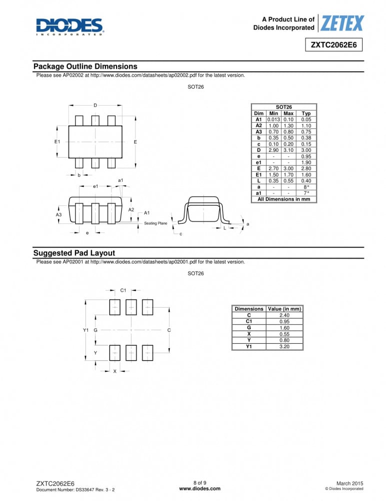 ZXTC2062E6TA datasheet page 8