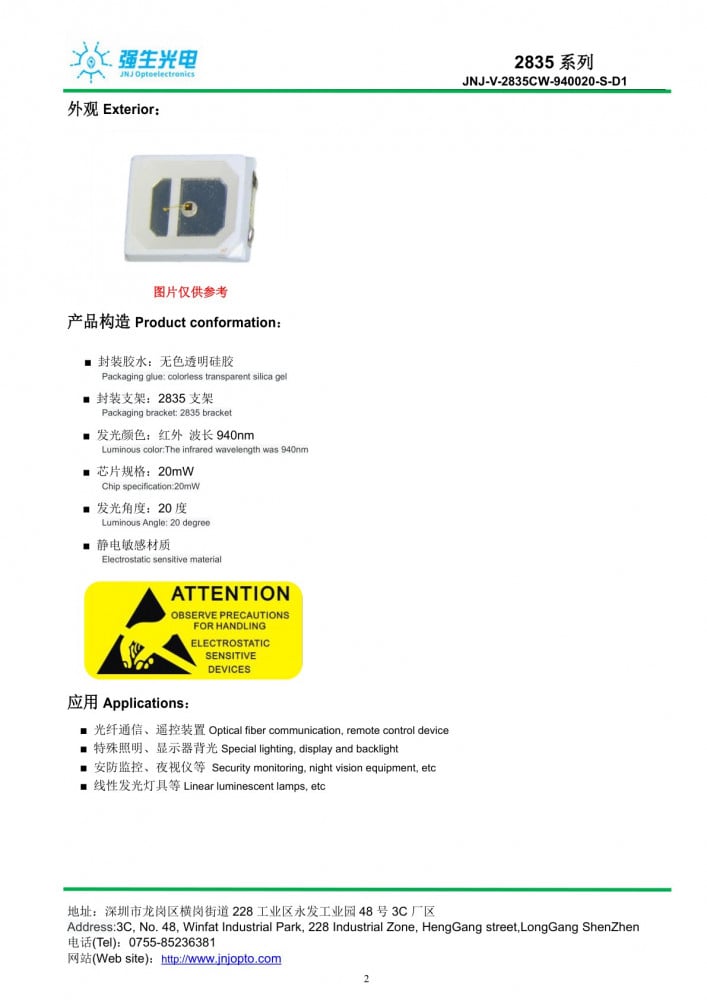 JNJOPTO specification page 2