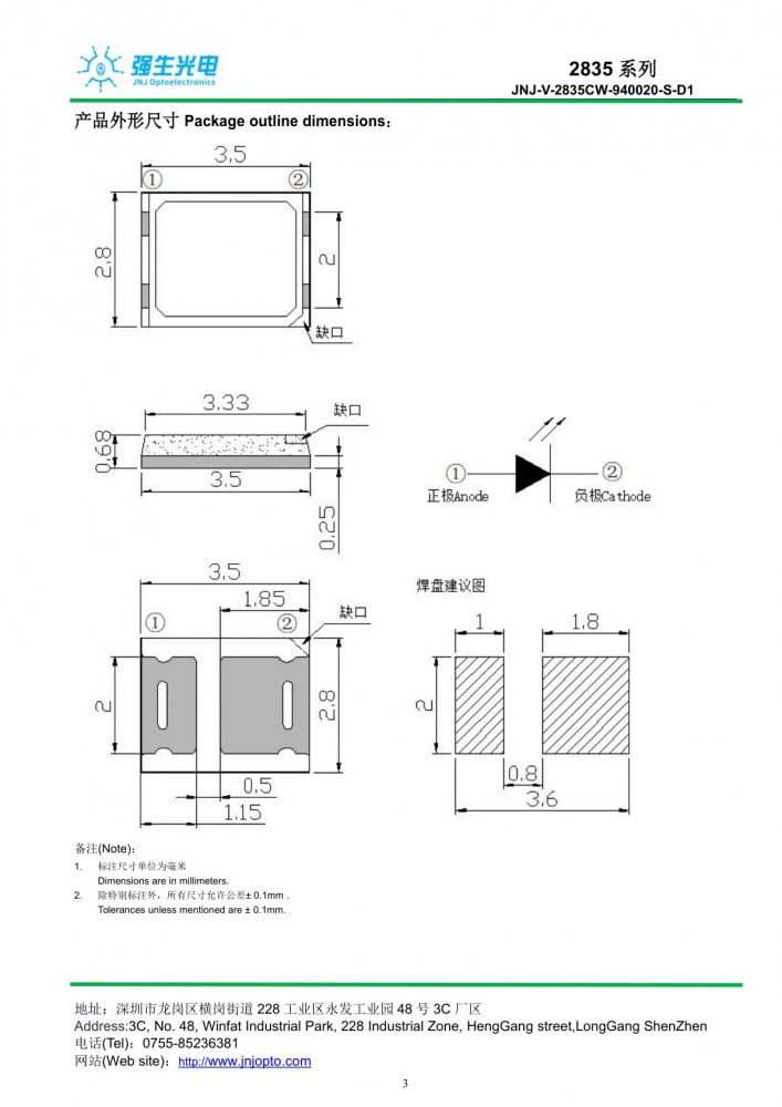 JNJOPTO specification page 3