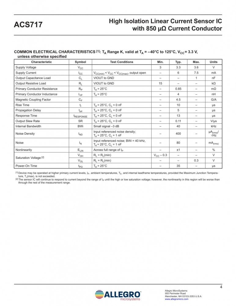 ACS717 datasheet page 4