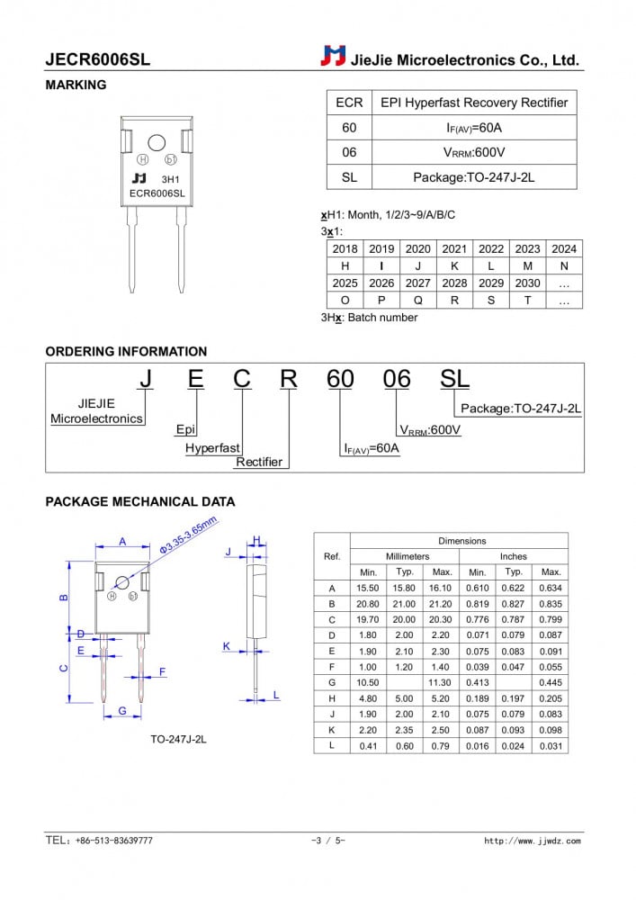 JECR6006SL datasheet page 3