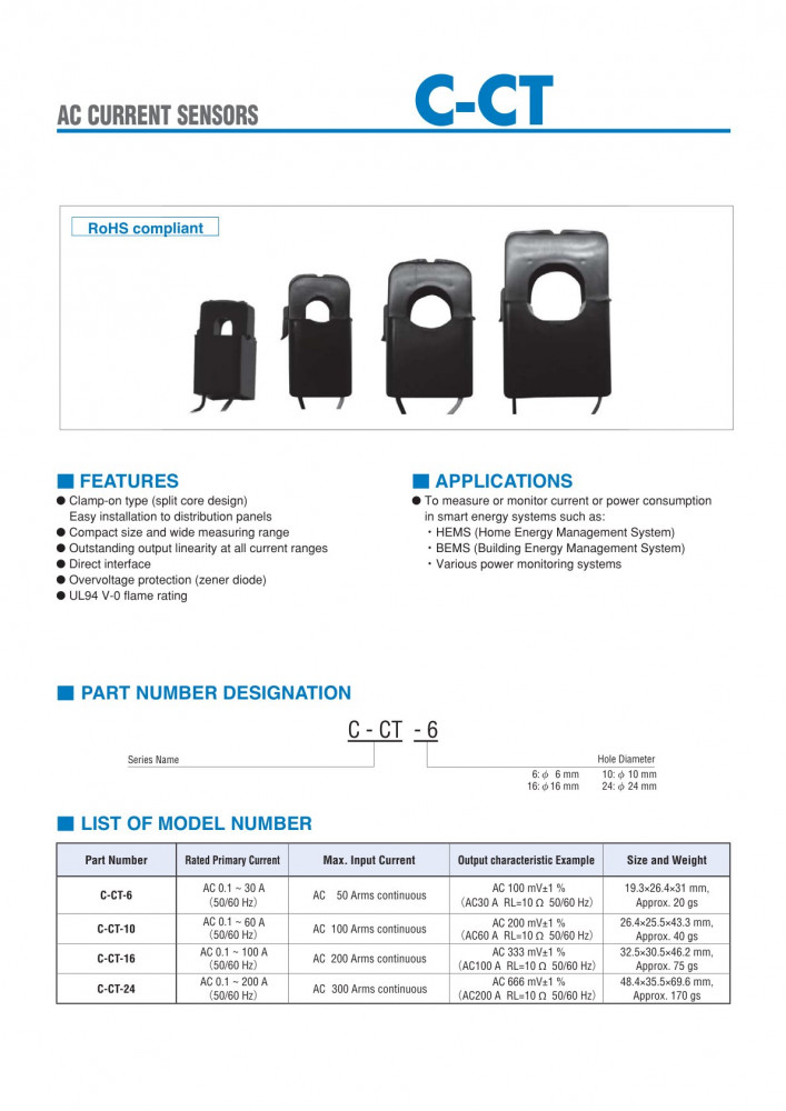 C-CT series technical document, page 1