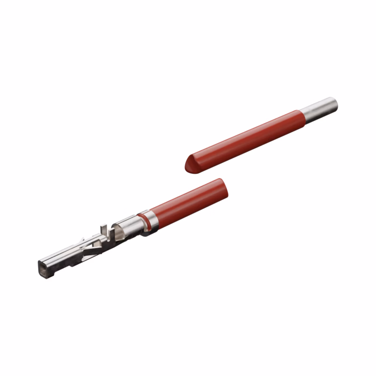 Pre-Crimped Lead Micro-Fit 3.0 Female-to-Pigtail, Tin (Sn) Plating, 450.00mm Length, 18 AWG, Red for sale