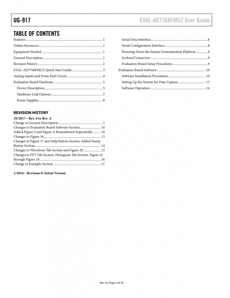 EVAL-AD7768FMCZ document page 2