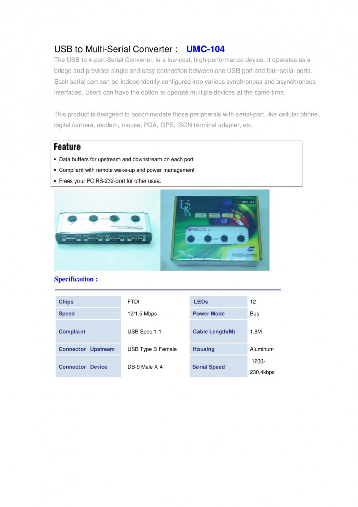 L-com UMC-104 technical document preview