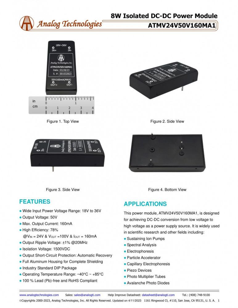 ATMV24V50V160MA1 datasheet page 1