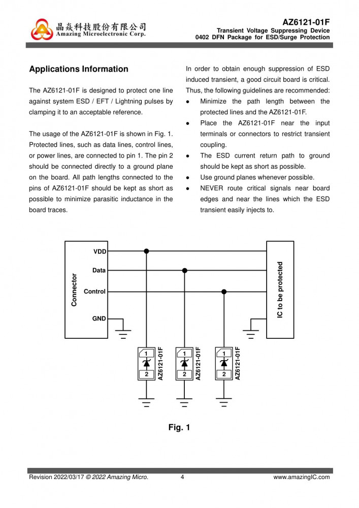 AZ6121-01F datasheet page 4