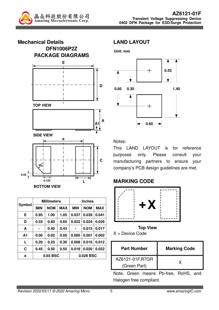 AZ6121-01F datasheet page 5