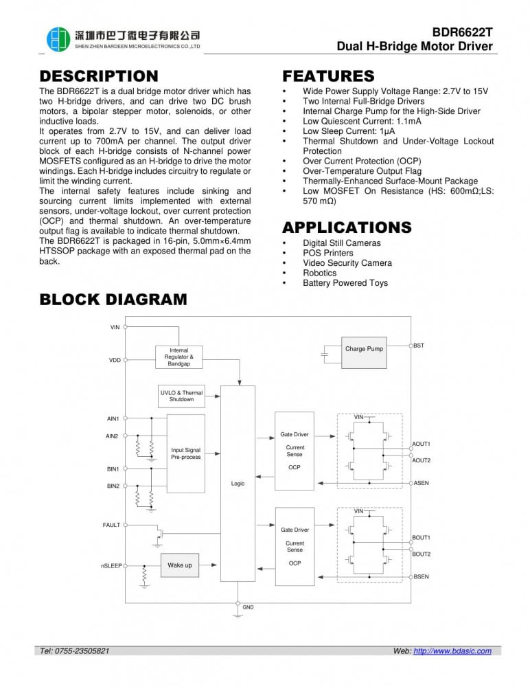 BDR6622T datasheet page 1