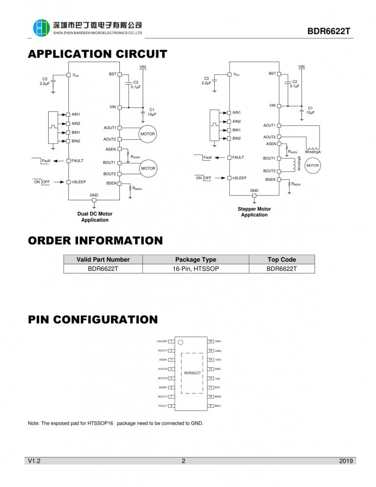 BDR6622T datasheet page 2