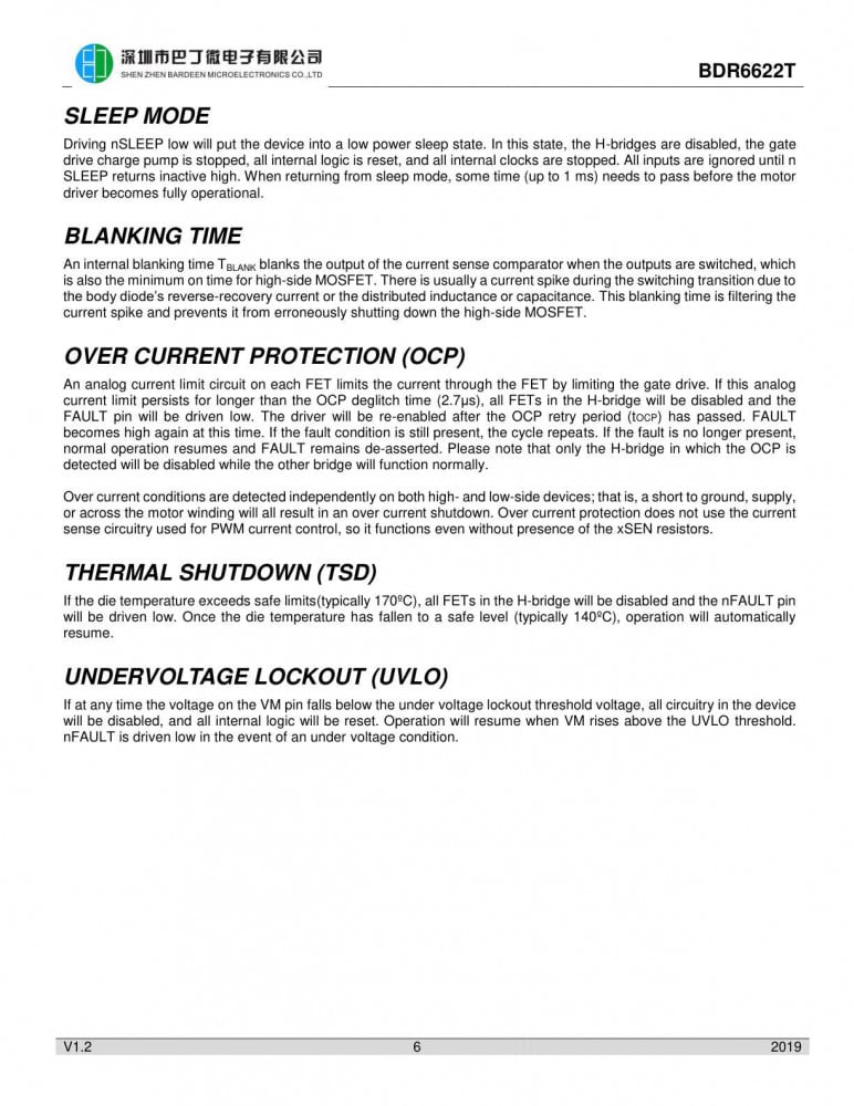 BDR6622T datasheet page 6