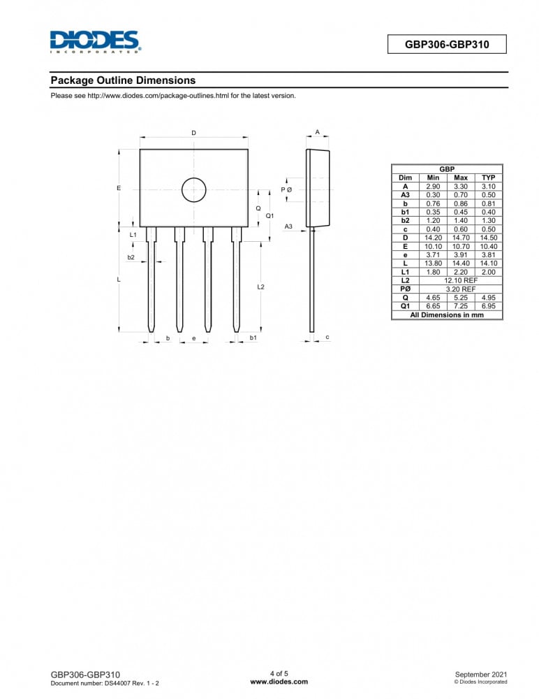 GBP306 datasheet page 4
